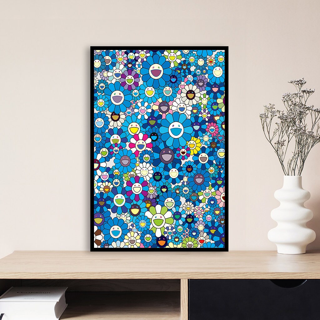 Murakami Takashi Japanese Pop Poster, Wall Art Anime Print sold by ...