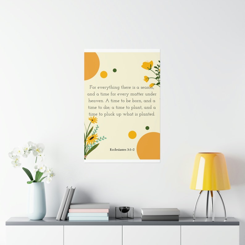 Ecclesiastes 3:1-2 Poster Bible Verse Quotes - Etsy