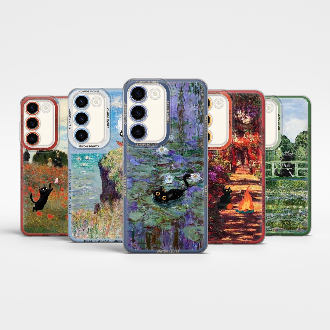 Monet Phone Case Funny Cat Meme Painting Artwork Cover Samsung S25ultra ...