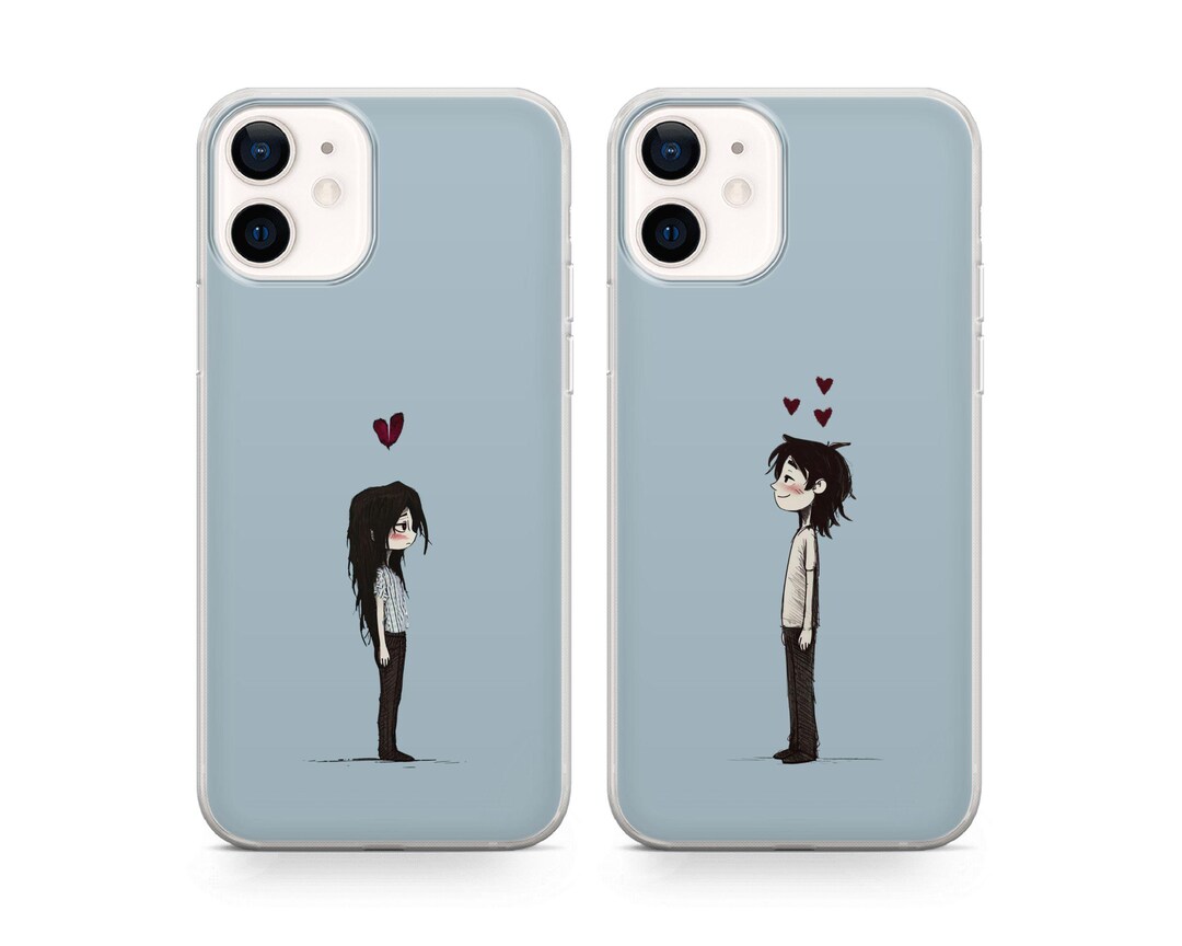 Matching Cute Couple Matching Phone Cases for iPhone 16 15 14 13 12 Pro ...