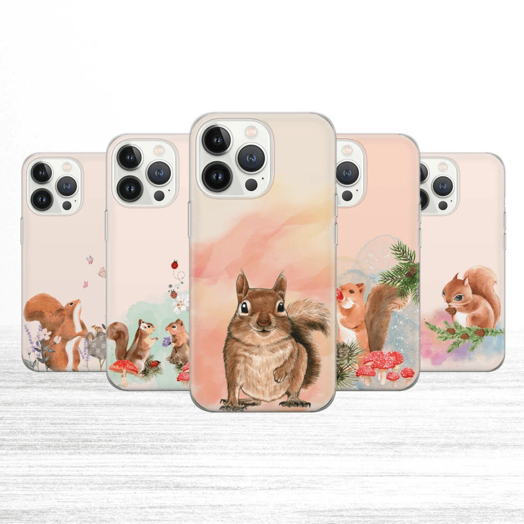 Cute Squirrel Phone Case Forest Animal Cover for iPhone 14 13 12 Pro 11 ...