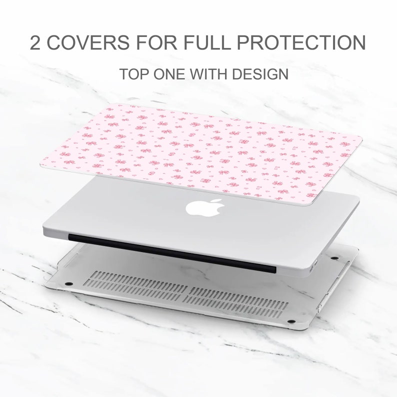 Cute Bow Mac Book Case Pink Bow Laptop Cover Ribbon Hard - Etsy