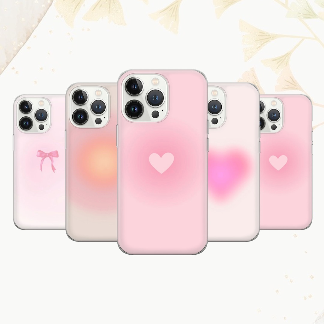 Pink Aura Phone Case: Preppy TPU Cover for Iphone, Samsung and Pixel - Etsy