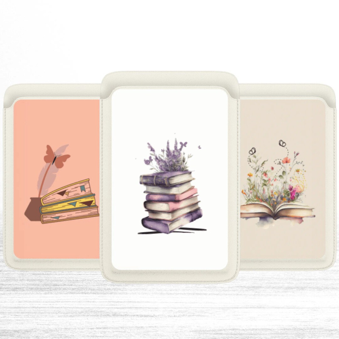 Bookish Bookworm Wallet for Magsafe, Magnetic Leather Book Lover Card ...