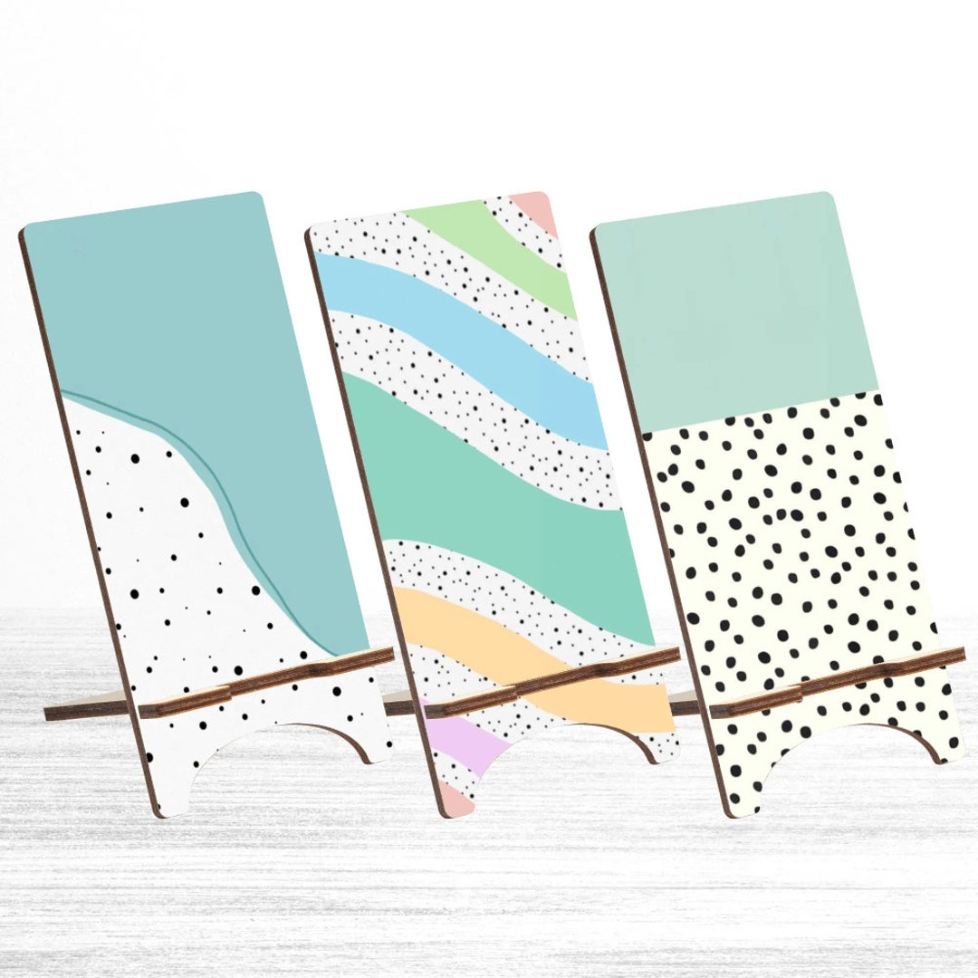 Polka Dot Wood Phone Stand Dalmatian Spots Holder for iPhone - Etsy