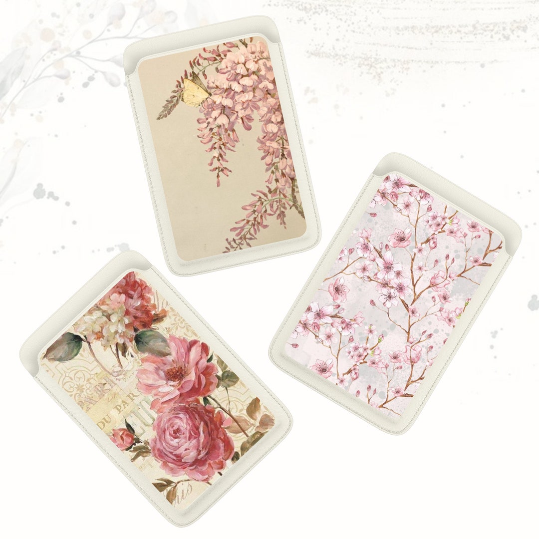 Pink Vintage Magsafe Wallet, Magnetic Pink Coquette Wallet Compatible ...