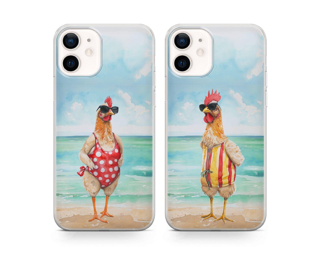 Funny Chicken Couple Matching Phone Cases, Cover for Iphone, Samsung ...