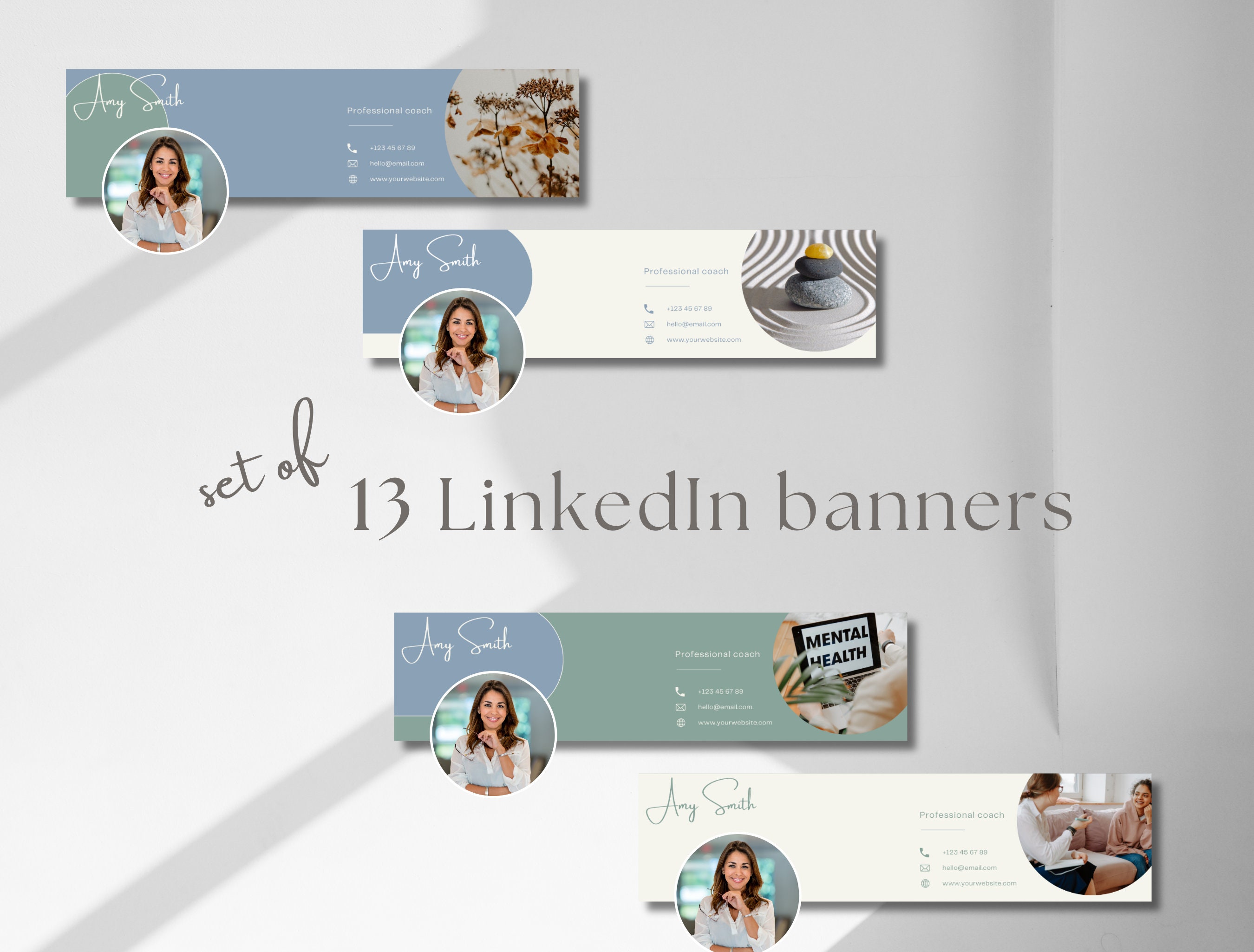 Editable Professional Linkedin Banner, Linkedin Banner With Contact ...