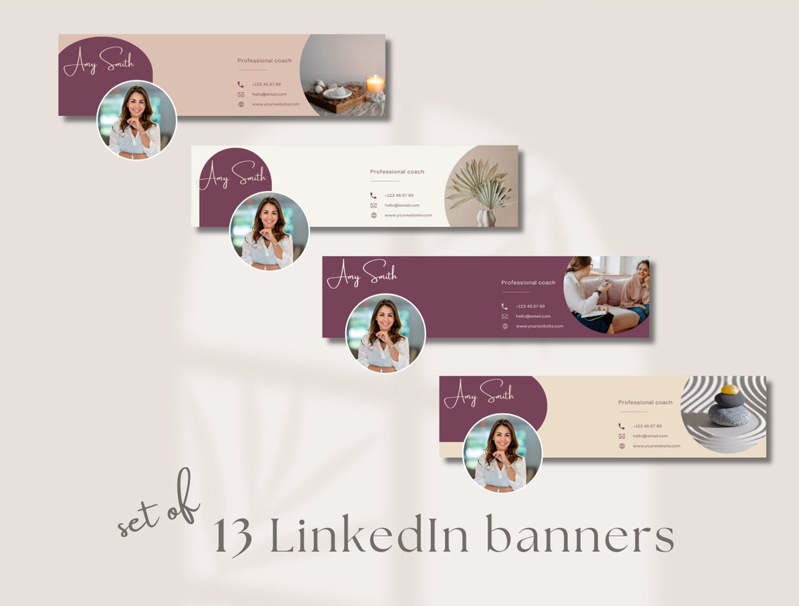 Editable Professional Linkedin Banner, Linkedin Banner With Contact ...