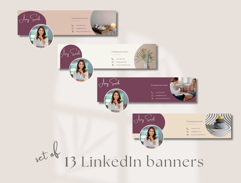 Editable Professional Linkedin Banner, Linkedin Banner With Contact ...
