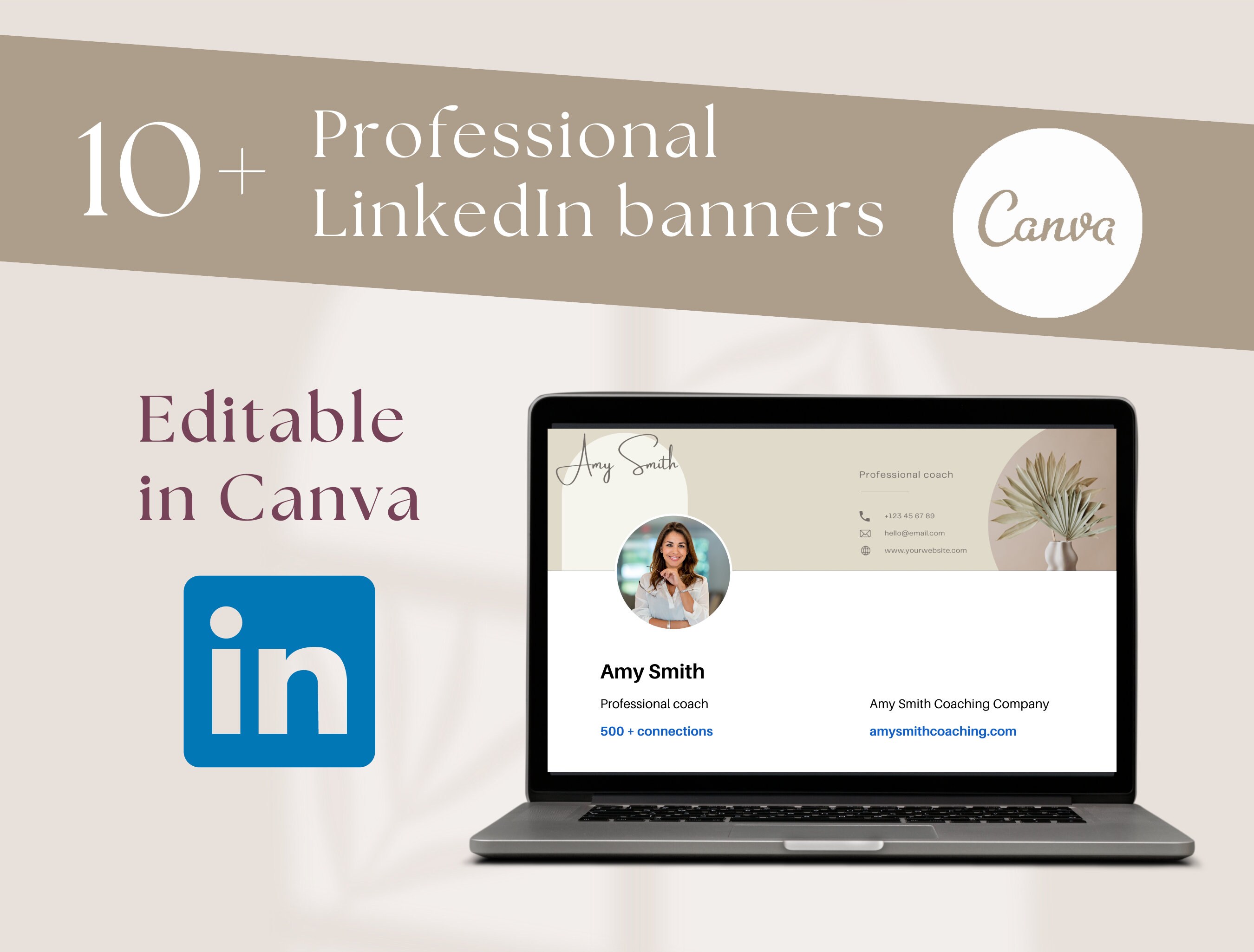 Linkedin Banner Canva, Linkedin Branding, Editable Linkedin Background ...