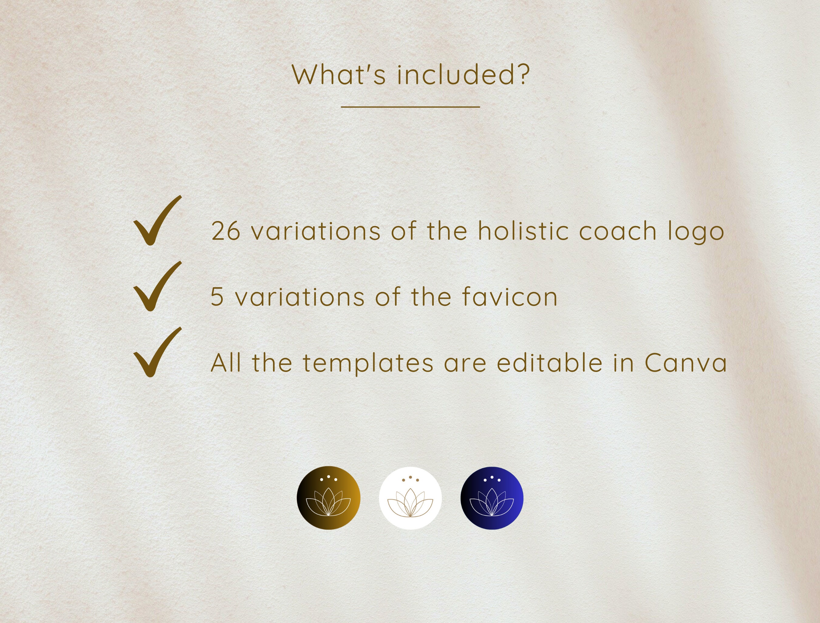 Holistic Logo Coach Logo Lotus Logo Canva Boutique Logo DIY Design ...