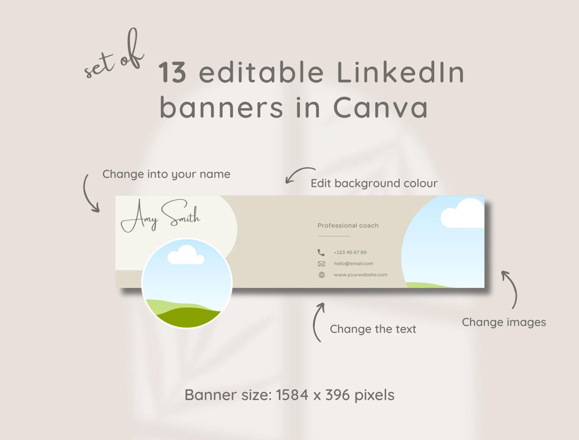 Elegant Linkedin Banner Linkedin Template Editable Linkedin Banner ...