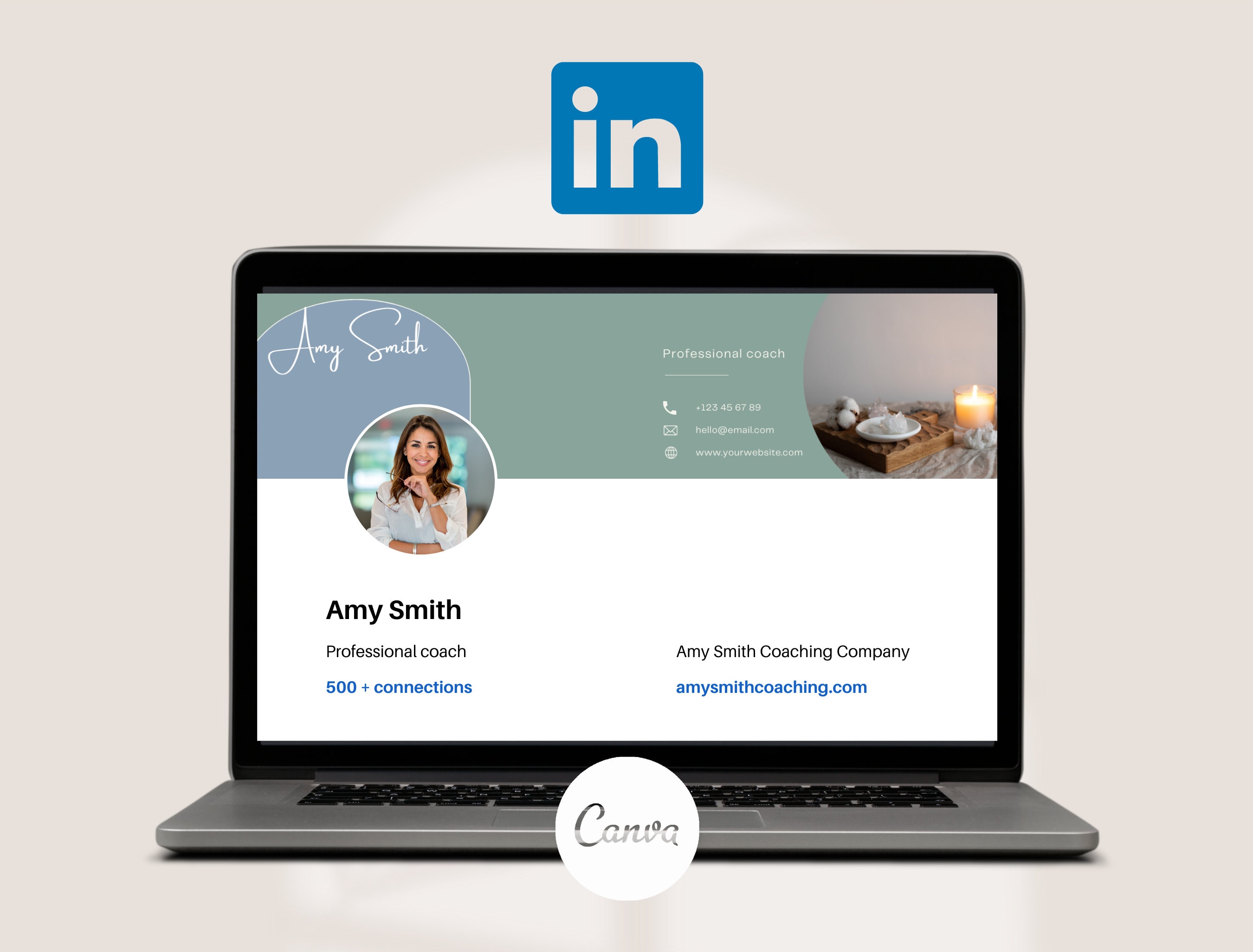 Editable Professional Linkedin Banner, Linkedin Banner With Contact ...