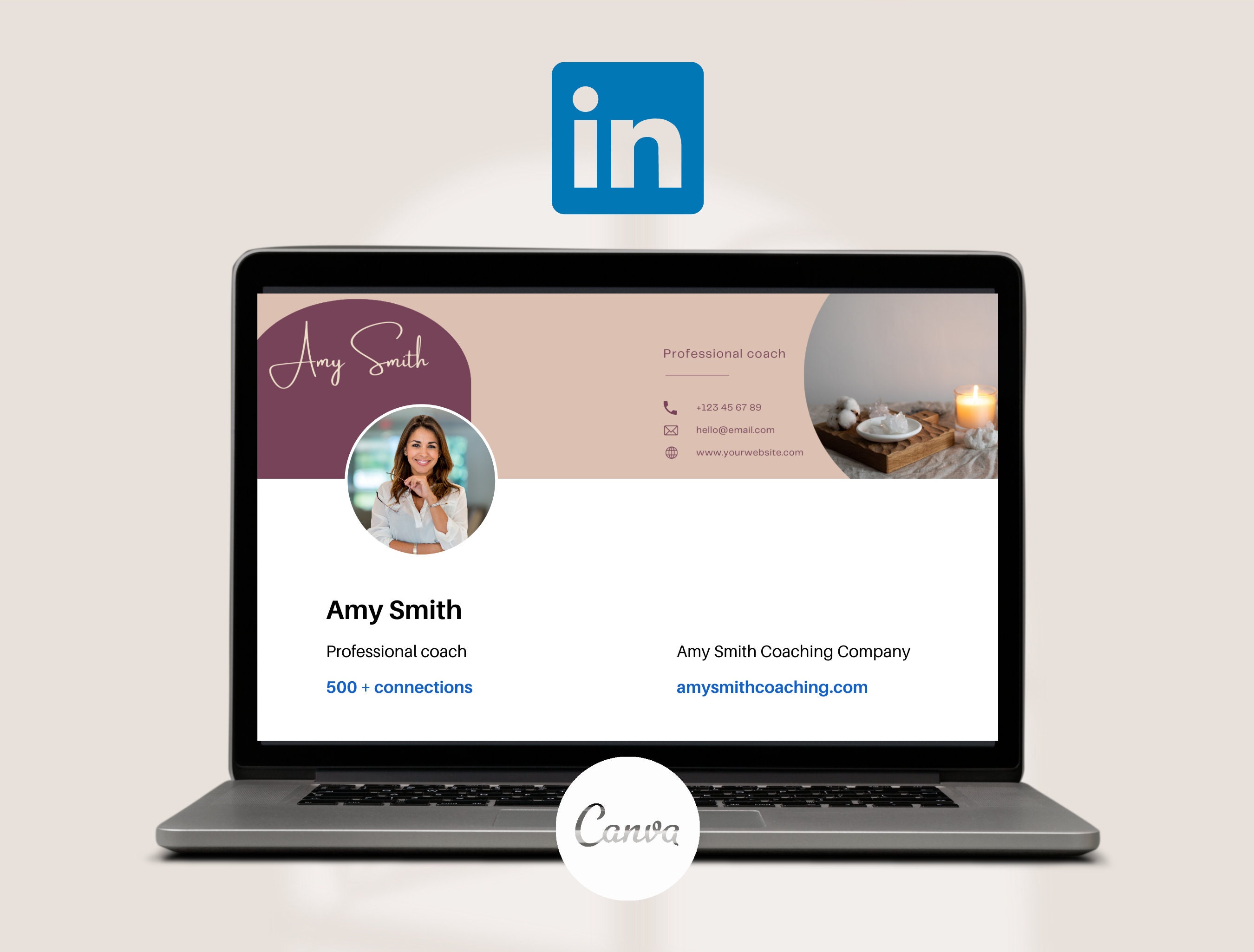 Editable Professional Linkedin Banner, Linkedin Banner With Contact ...