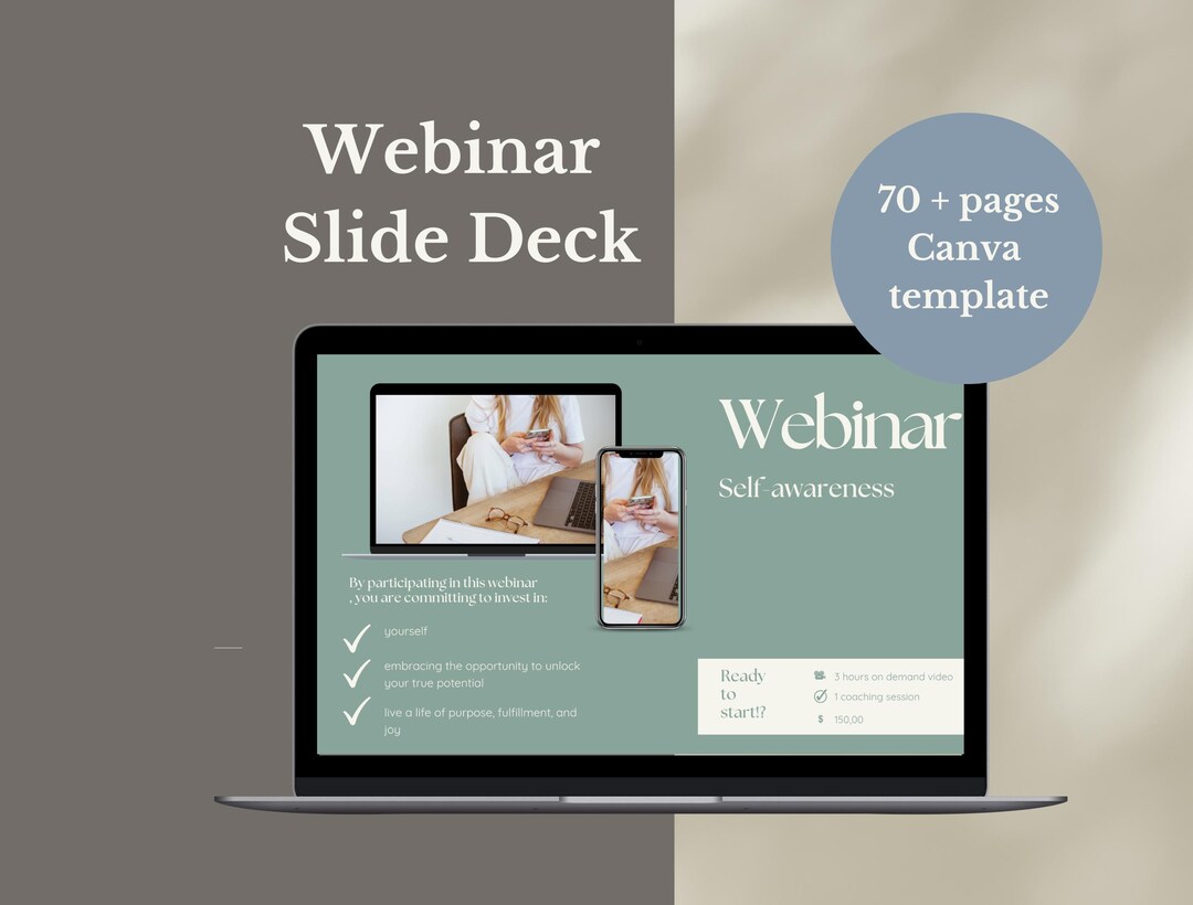 Modern Masterclass Slide Deck, Course Slide Deck Canva Template ...