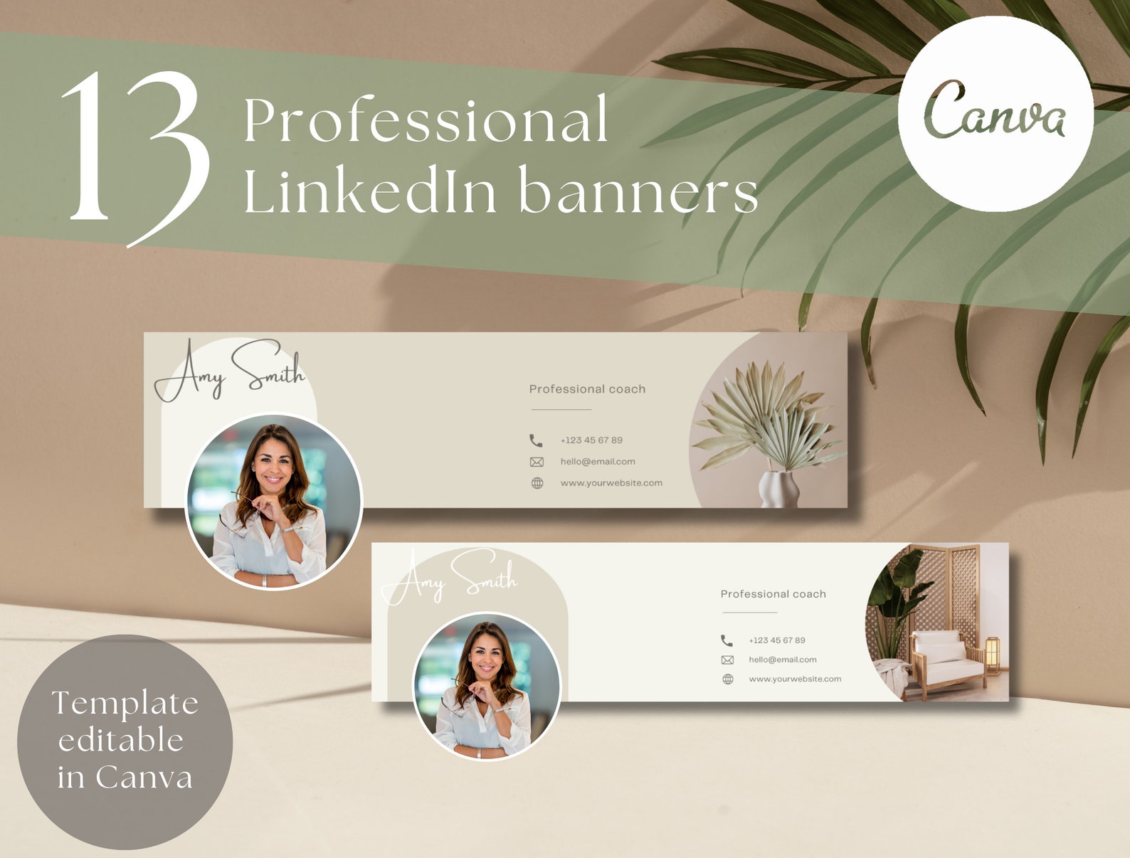 Linkedin Banner Canva Linkedin Template Professional Banner Editable ...