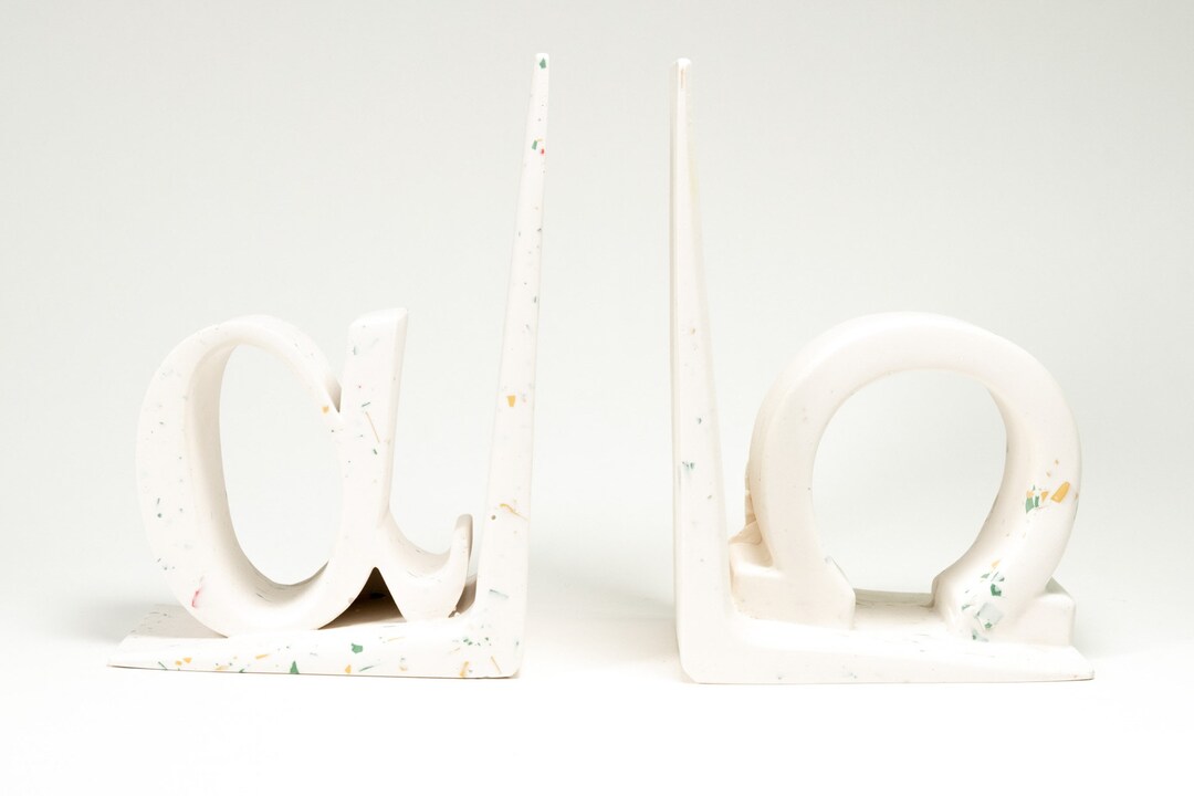 Alpha and Omega - Greek Letters Bookend Sculpture, Coffee Table Book ...