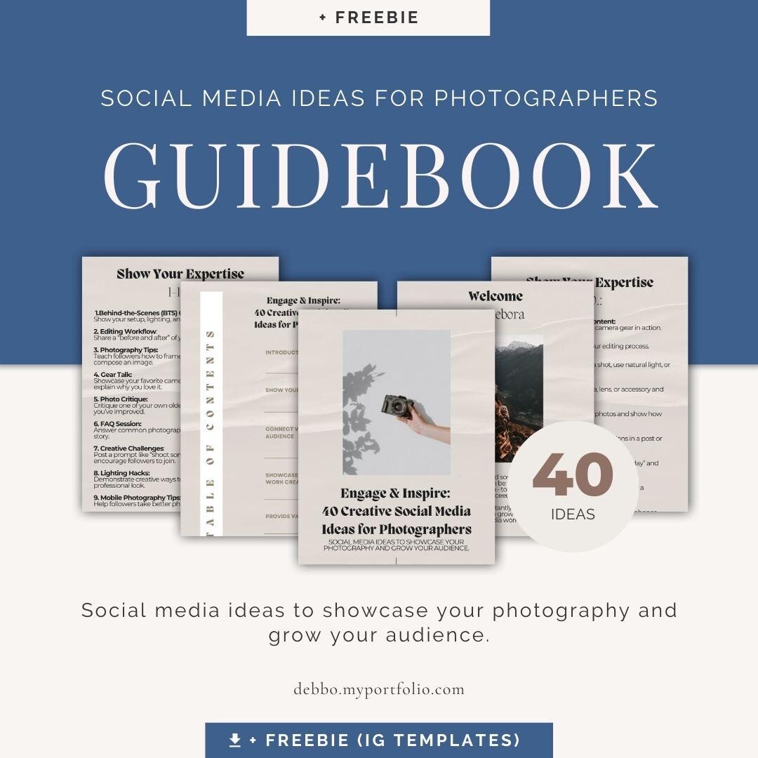 Creative Social Media Content Ideas Photographers Instagram Marketing ...