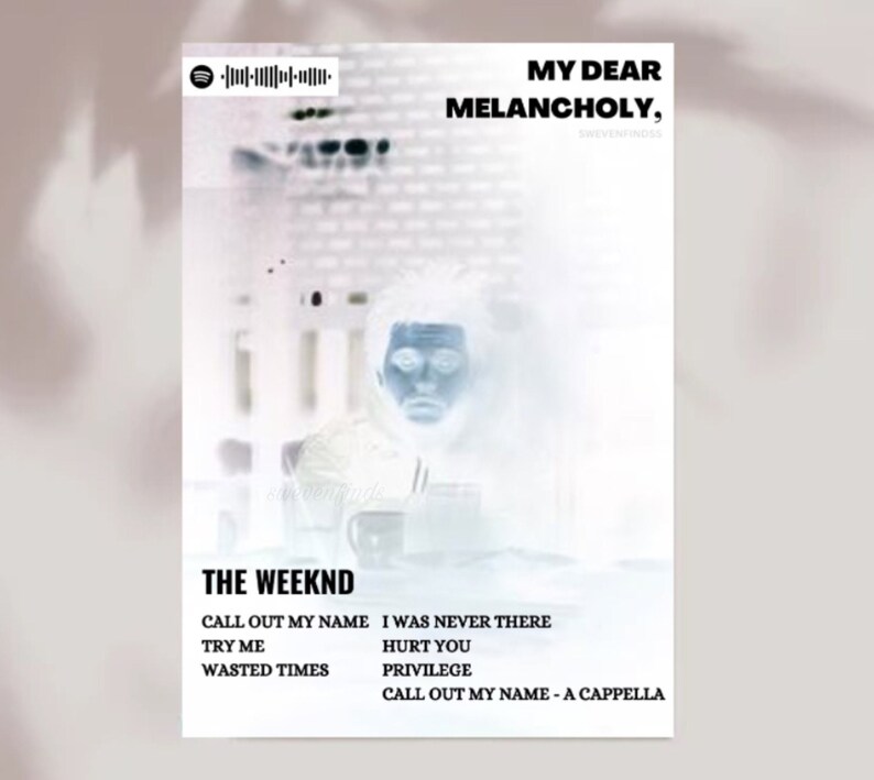 The Weeknd, the Weeknd Poster, Music Poster, Tracklist Poster, Music ...