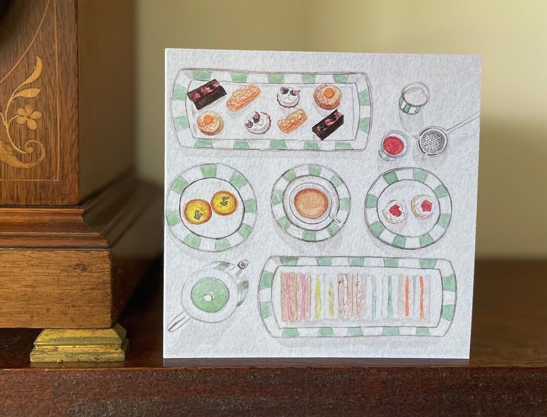 Afternoon Tea Greetings Card - Etsy