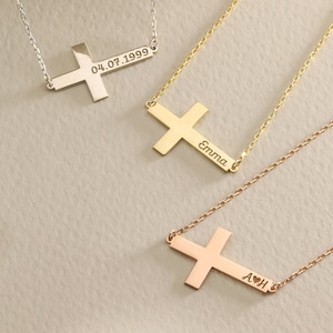 Cross Name Necklace, Personalized Cross Necklace, Christian Gifts ...