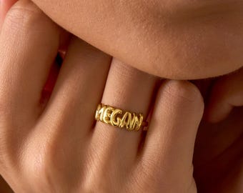 chunky personalised ring