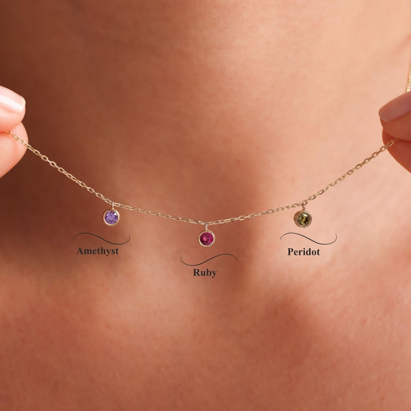 Necklace, Family Birthstone Necklace Birthstone Jewelry Mother's Mother ...