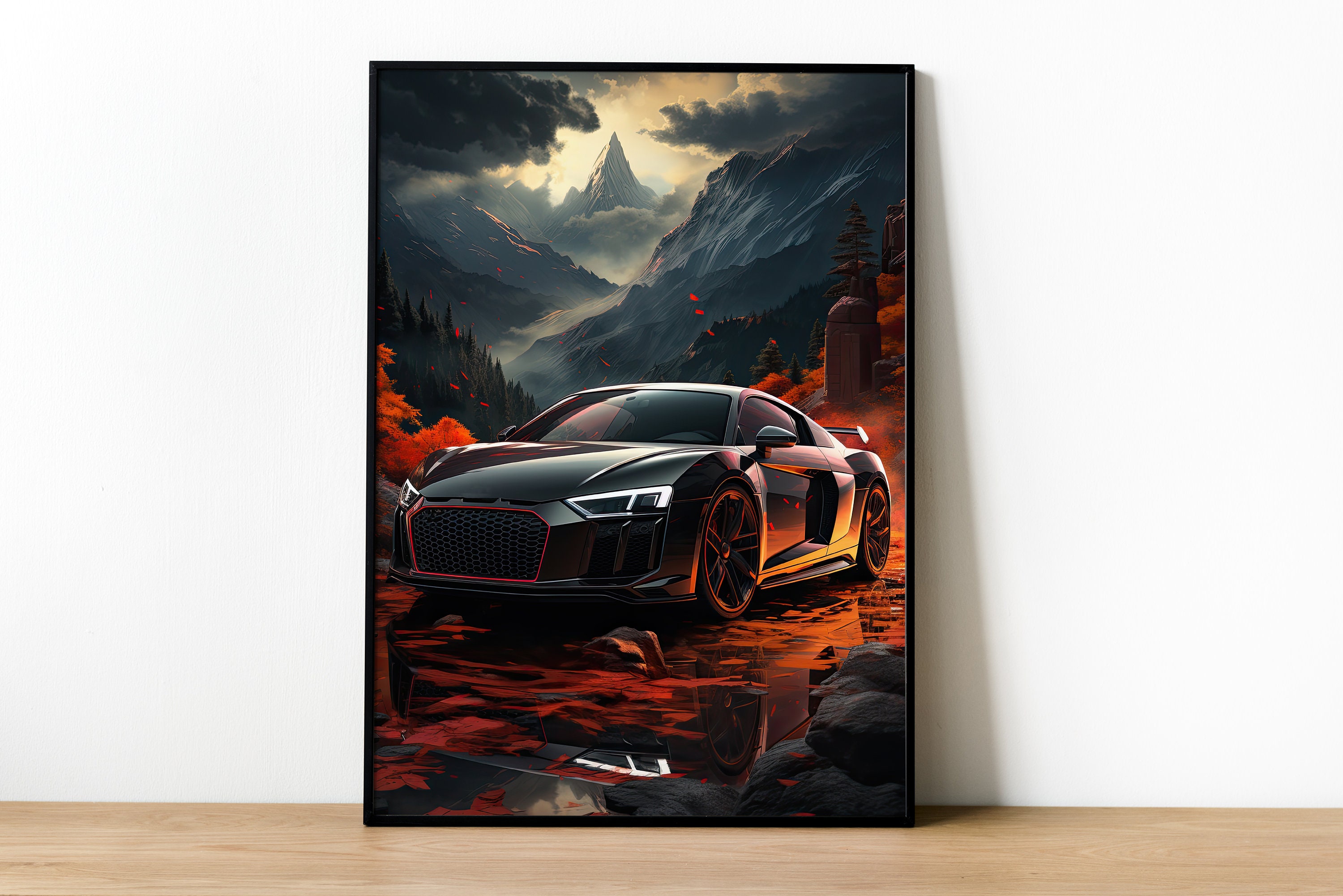 Audi R8 Drawing - Etsy