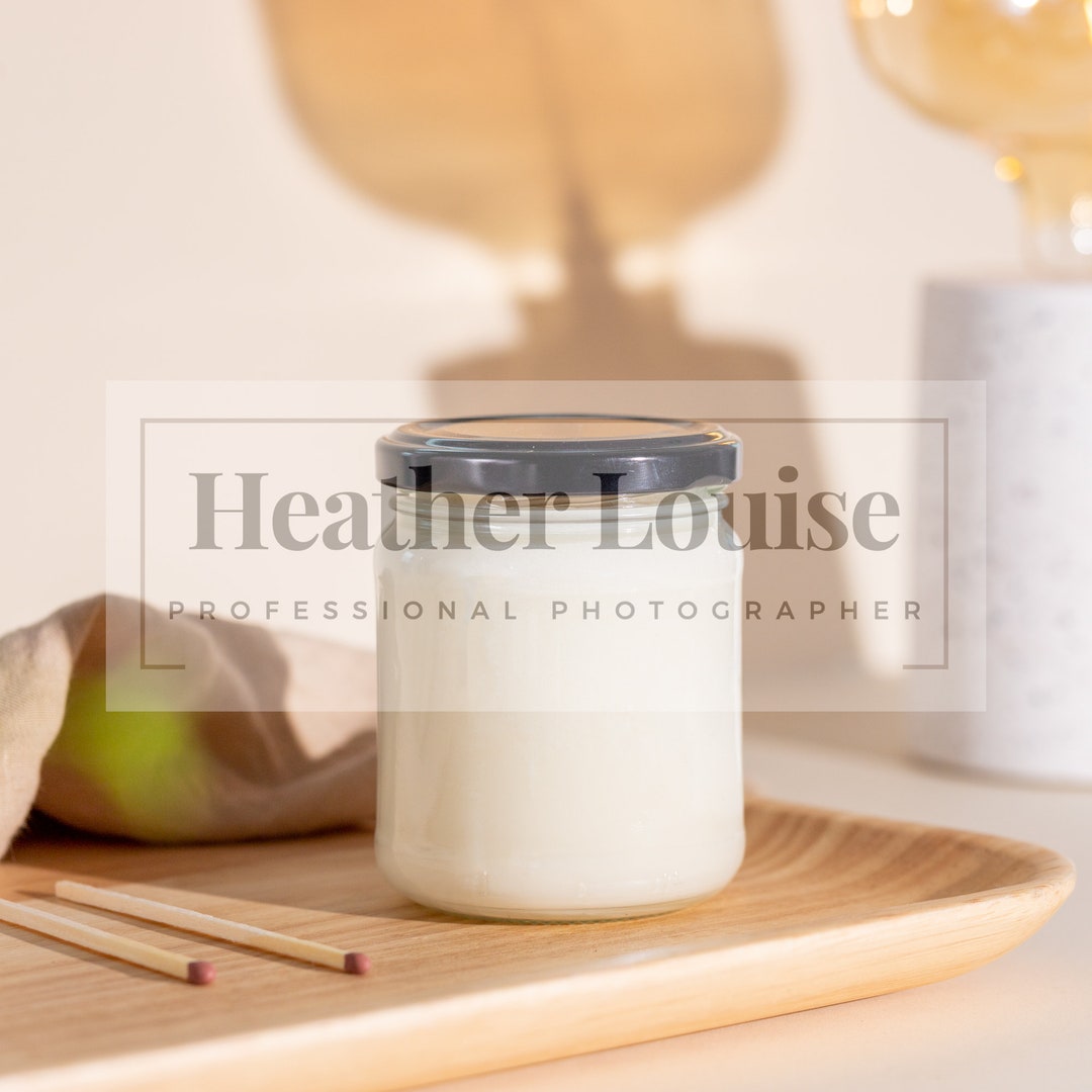 Blank Candle Mockup Images Mock up Candle Photography White Wax Candles ...