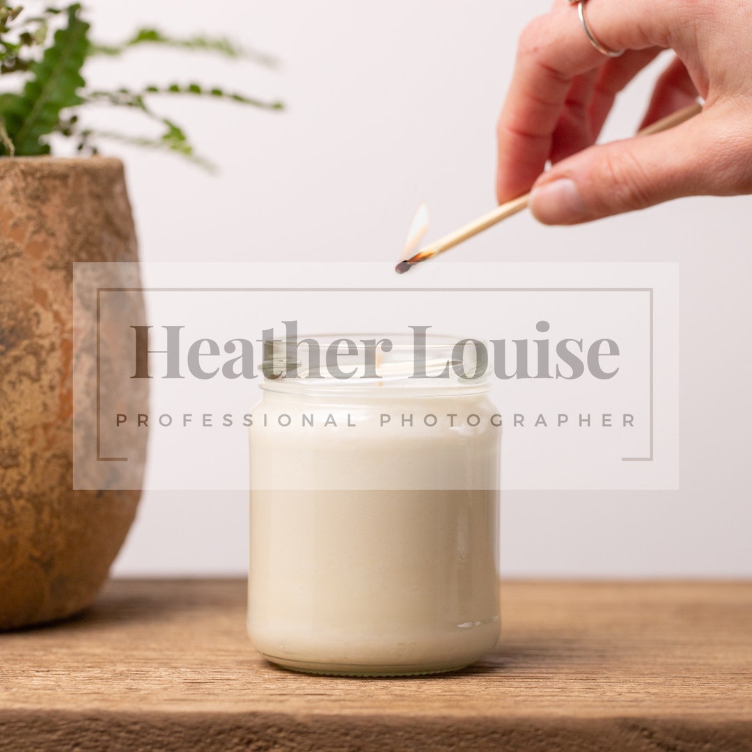 Blank Candle Mockup Images Lifestyle Amber Jar Candle Mock up ...