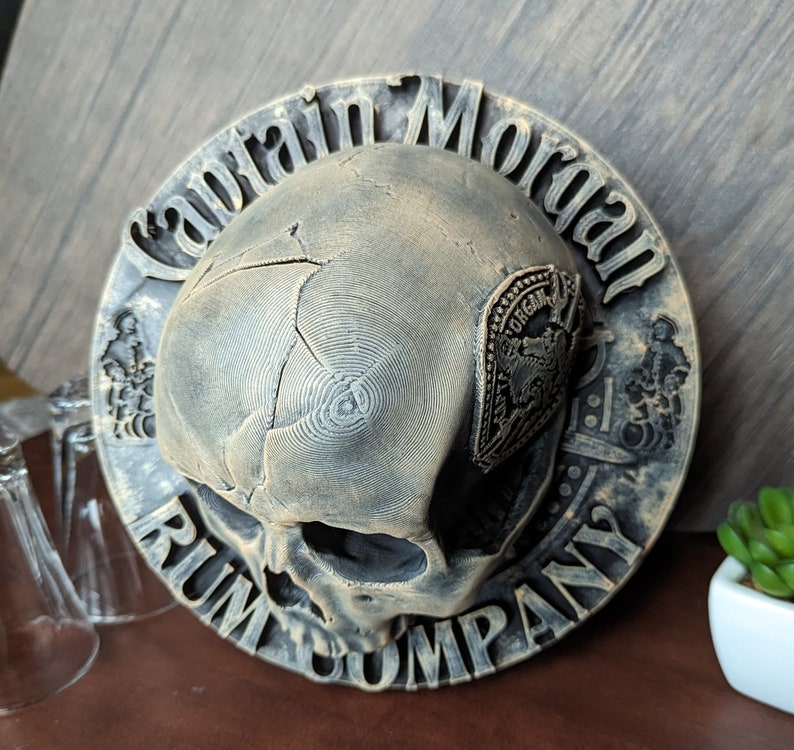 Captain Morgan Rum Skull Decorative Man Cave Bar Ornament - Etsy