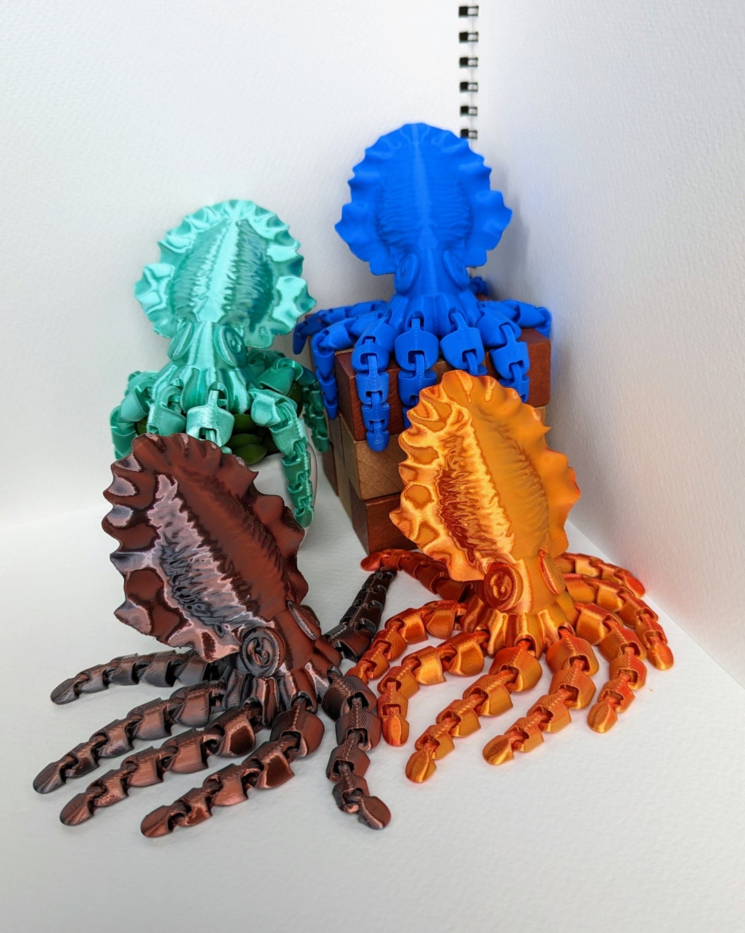 Cuttlefish 3D Printed Articulated Personalised Fidget Toy - Etsy UK
