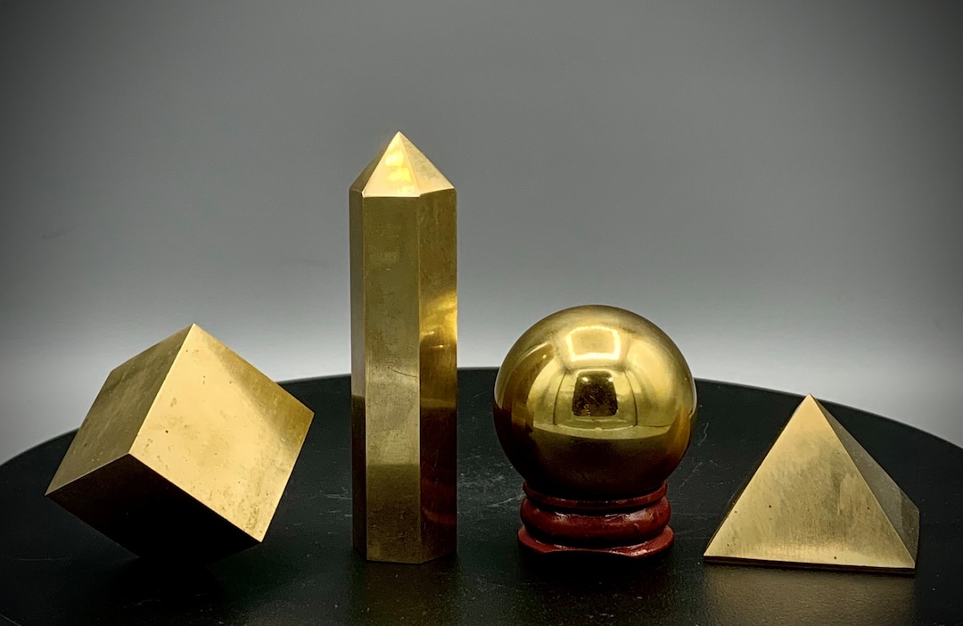 Pyrite Gift Set - Tower, Sphere, Cube and Pyramid - Etsy