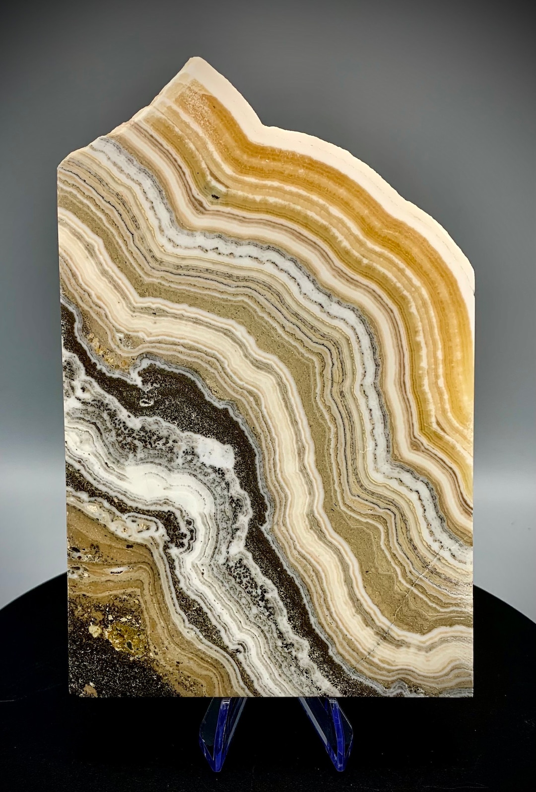 Striped Dendritic Calcite Slab - 1.44 Lbs! - Etsy