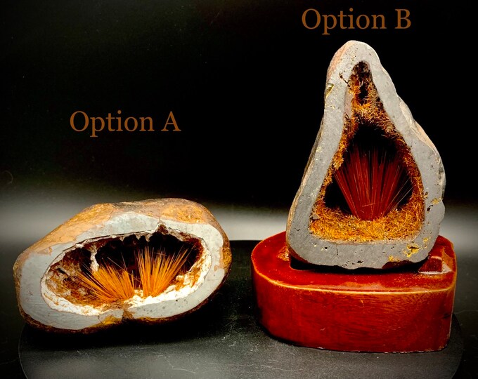 Open Copper Rutile Geode - Iron/ore - Uv Reactive! - Etsy