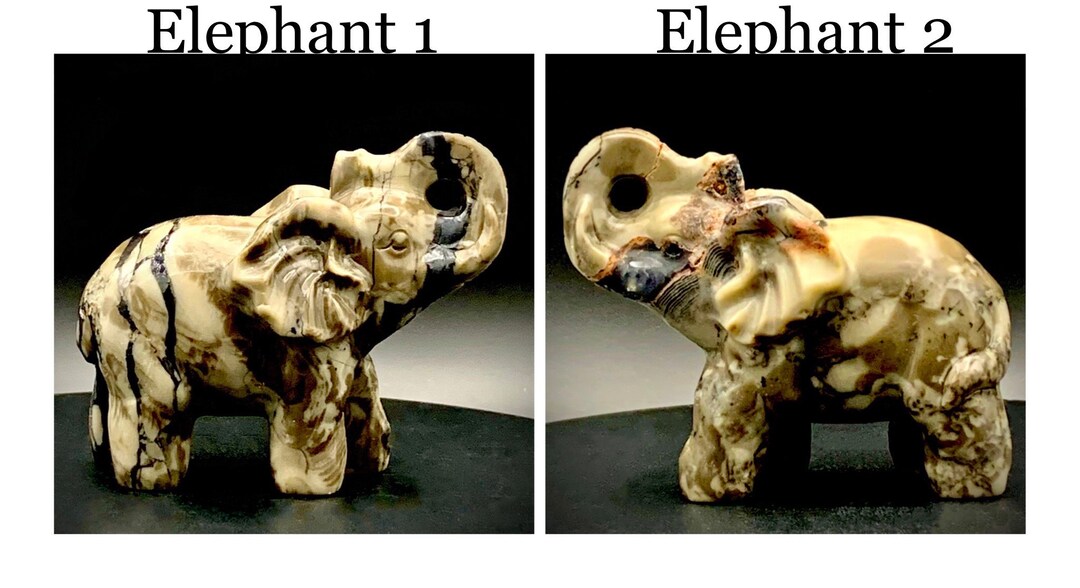 Volcano Agate Elephant - Hand Carved - UV Reactive - Etsy