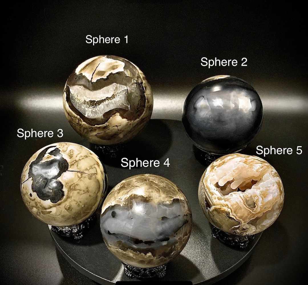 Stunning Volcano Agate Spheres - UV Reactive - Etsy