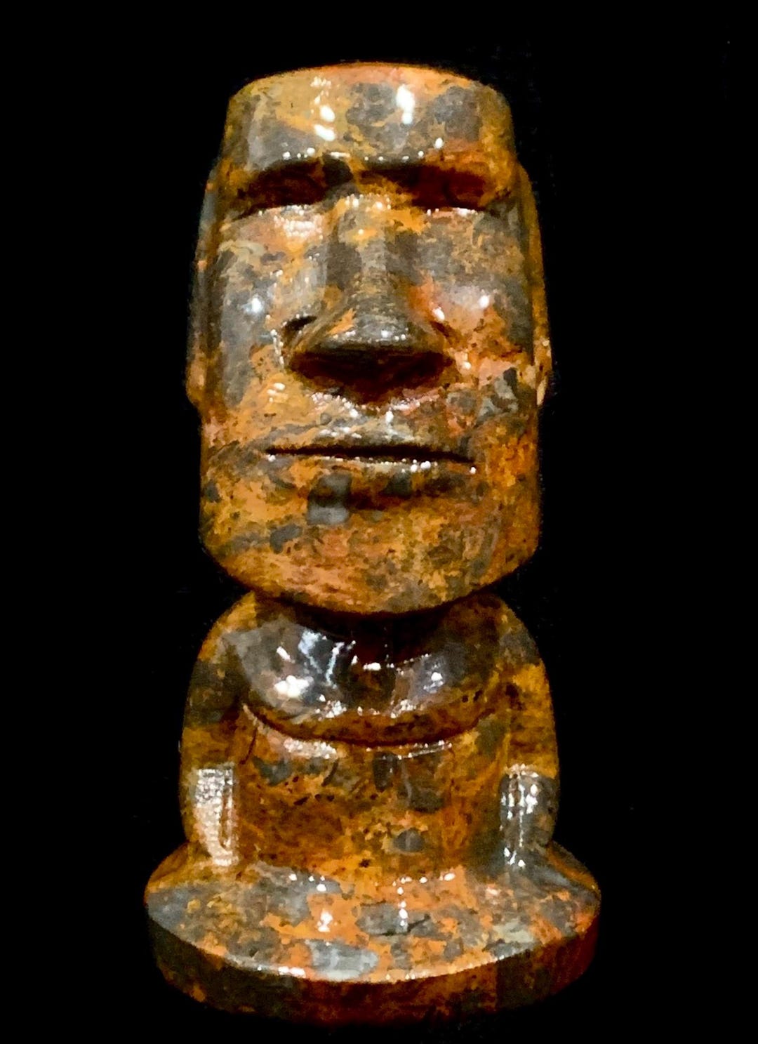 Moai Statue - Hand Carved - Chinese Jasper - High Quality - Easter ...