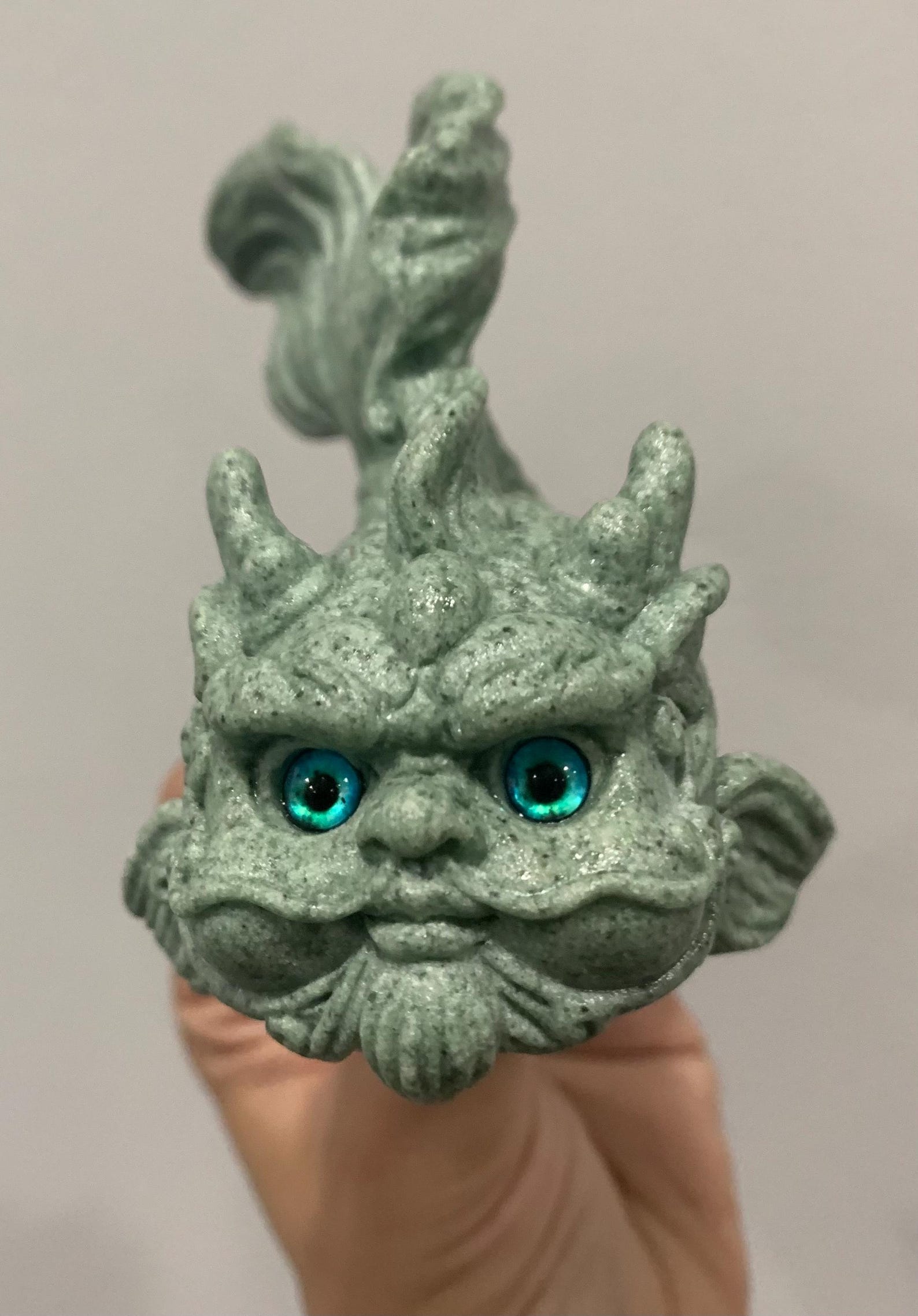 Dragon Fish - Hand Carved by Master Carver - Green Sandstone ...