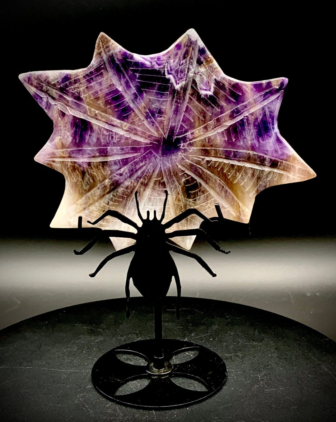 Dream Amethyst Spider Web - Custom Metal Spider Holder - Etsy
