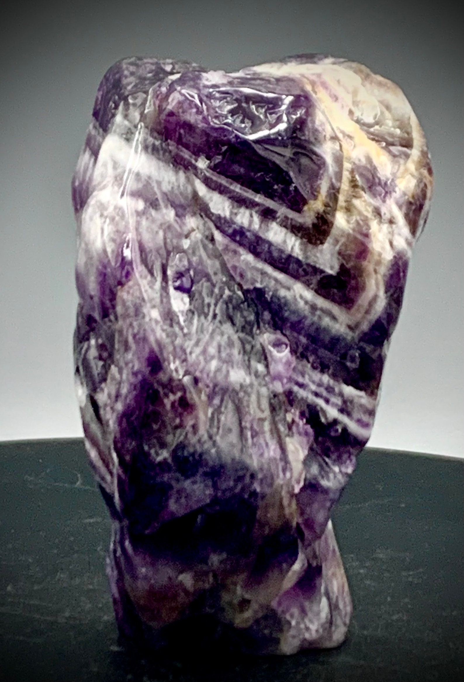 Skull - Hand Carved - Dream Amethyst Freeform - One of a Kind - Etsy