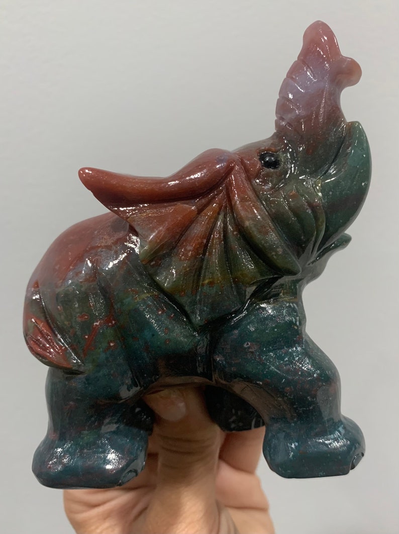 Gradient Rainbow Ocean Jasper Elephant - Hand Carved - 1.08 Lbs! - Etsy