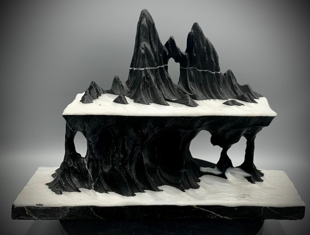 All Natural Double Decker Lingbi Jade Mountain Slab Not a Carving High ...