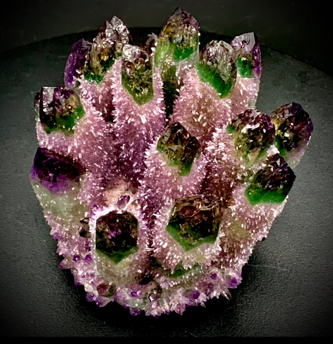 Green and Purple Phantom Quartz Cluster 1.19 Lbs - Etsy