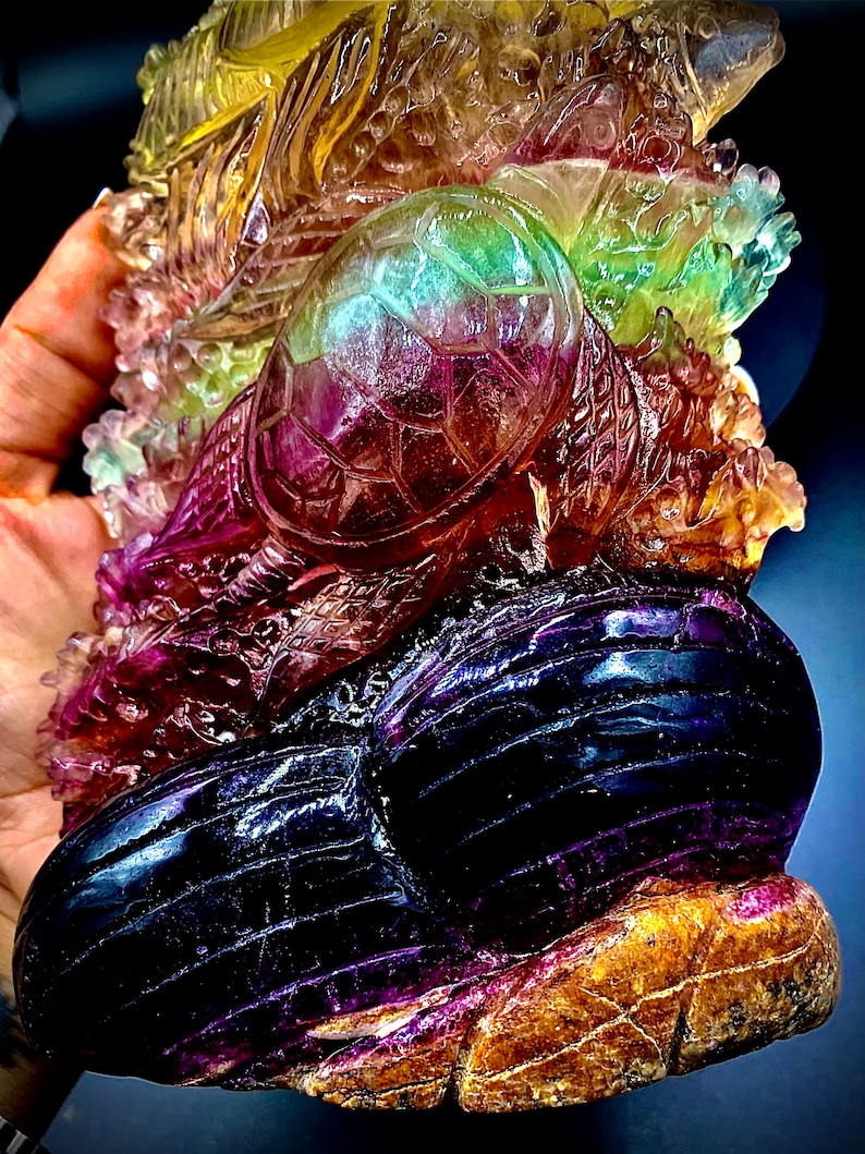 Rainbow Fluorite Hand Carving Marine Life 3.25 Lbs - Etsy
