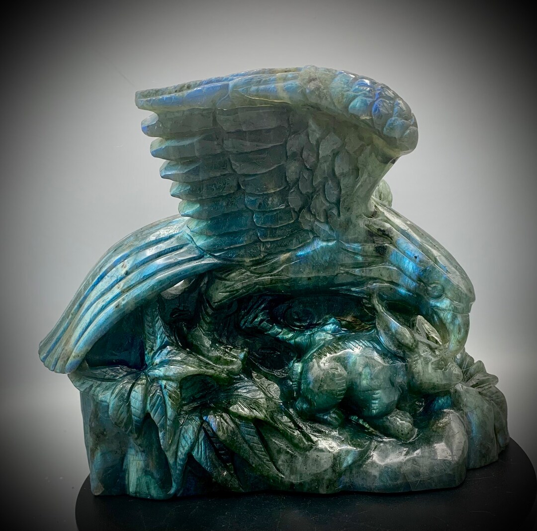Eagle Catching Rabbit - Master Carved - Flashy Labradorite - High ...