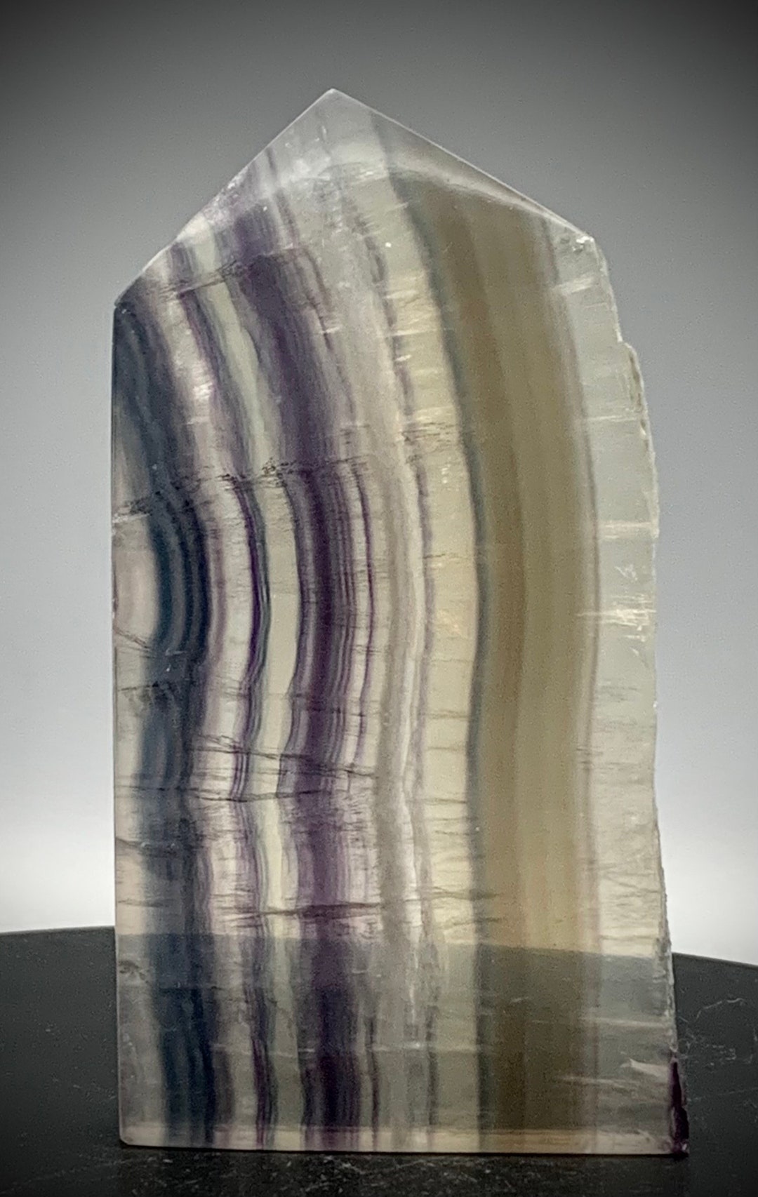 Transparent Rainbow Fluorite Tower - Raw Edge - UV Reactive - High ...