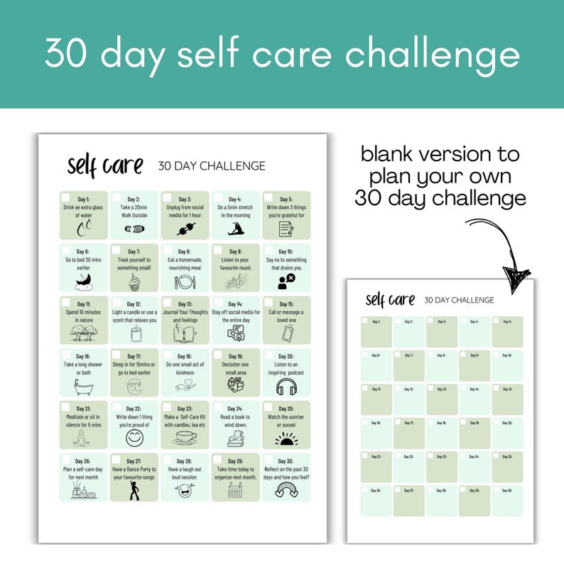 Self-care Checklist Bundle: Daily, Weekly, Monthly Tracker (PDF ...