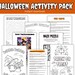 Printable Halloween Activity Book for Kids: Spooky Puzzles & Coloring ...